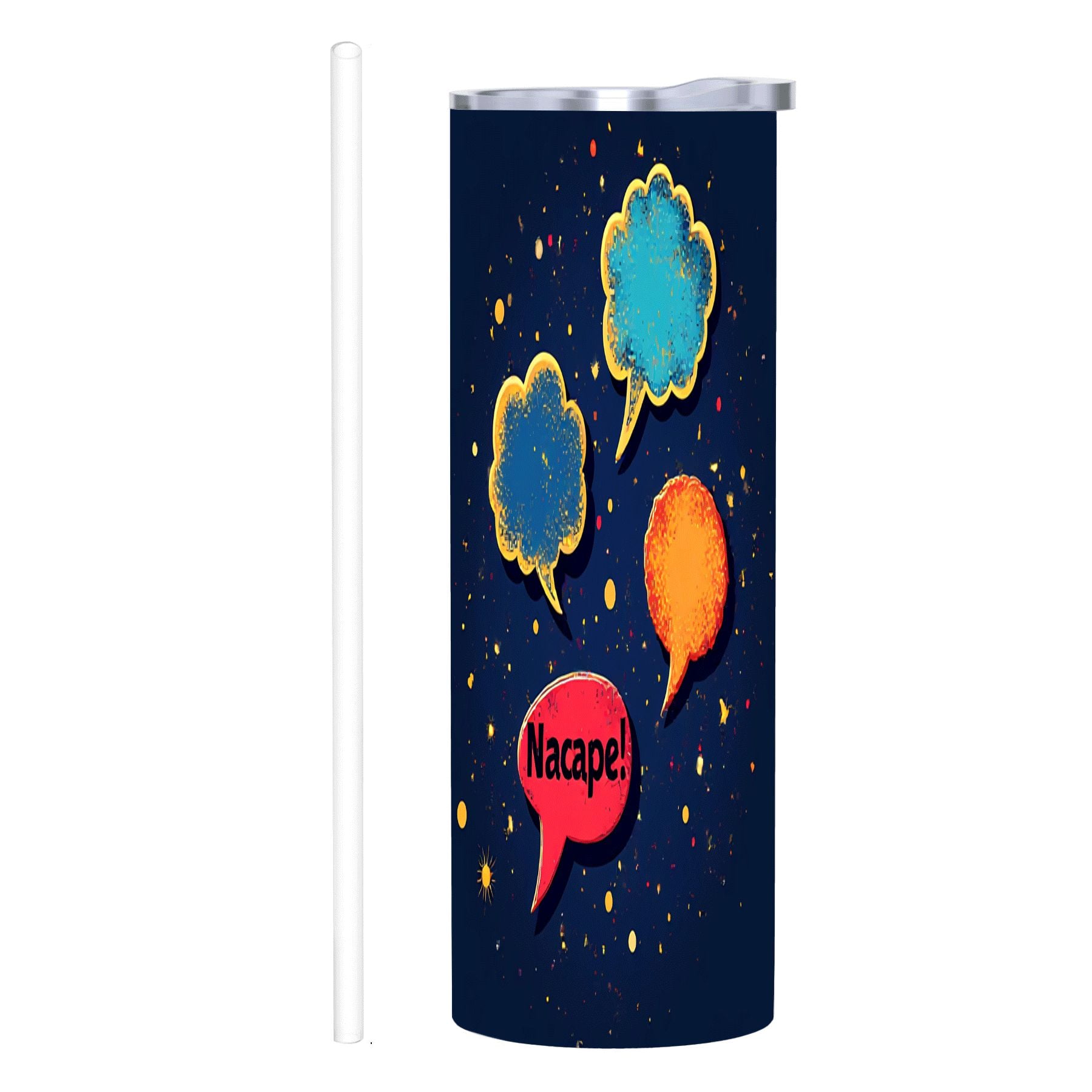 20 oz Stainless Steel Insulated Tumbler - Colorful Dot Pattern with ...