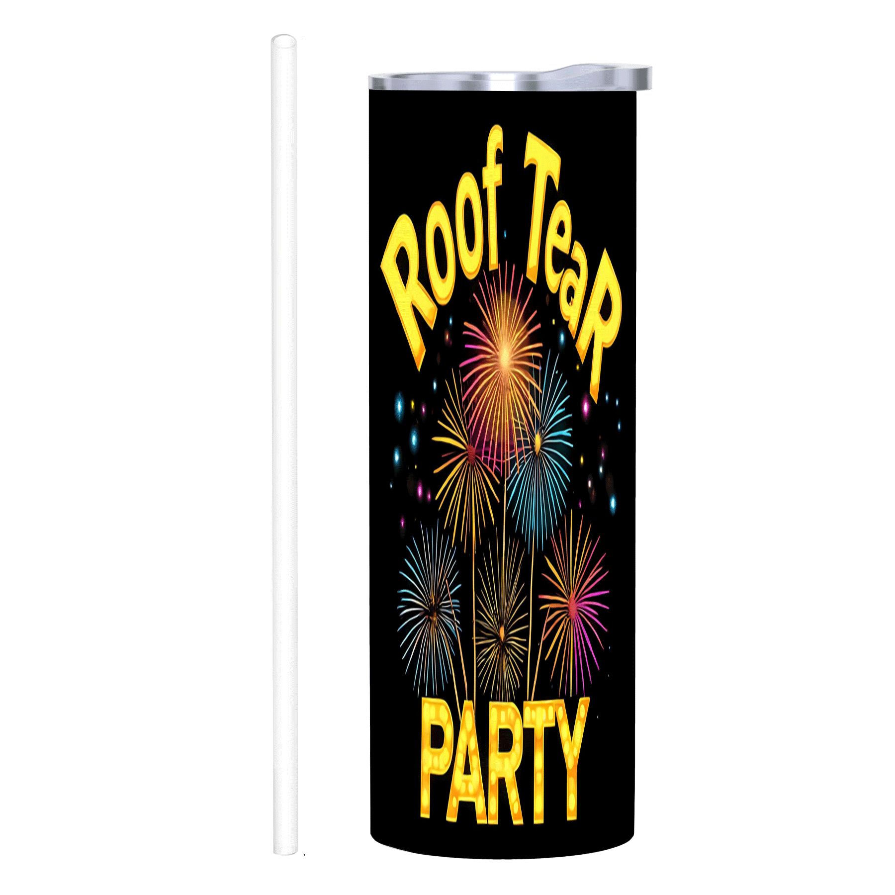 20 oz Stainless Steel Insulated Tumbler - Colorful Fireworks Design ...