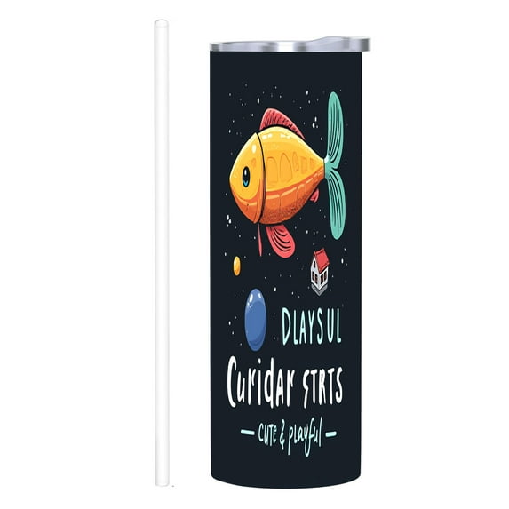 20 oz Stainless Steel Insulated Tumbler - Colorful Fish & House Design ...
