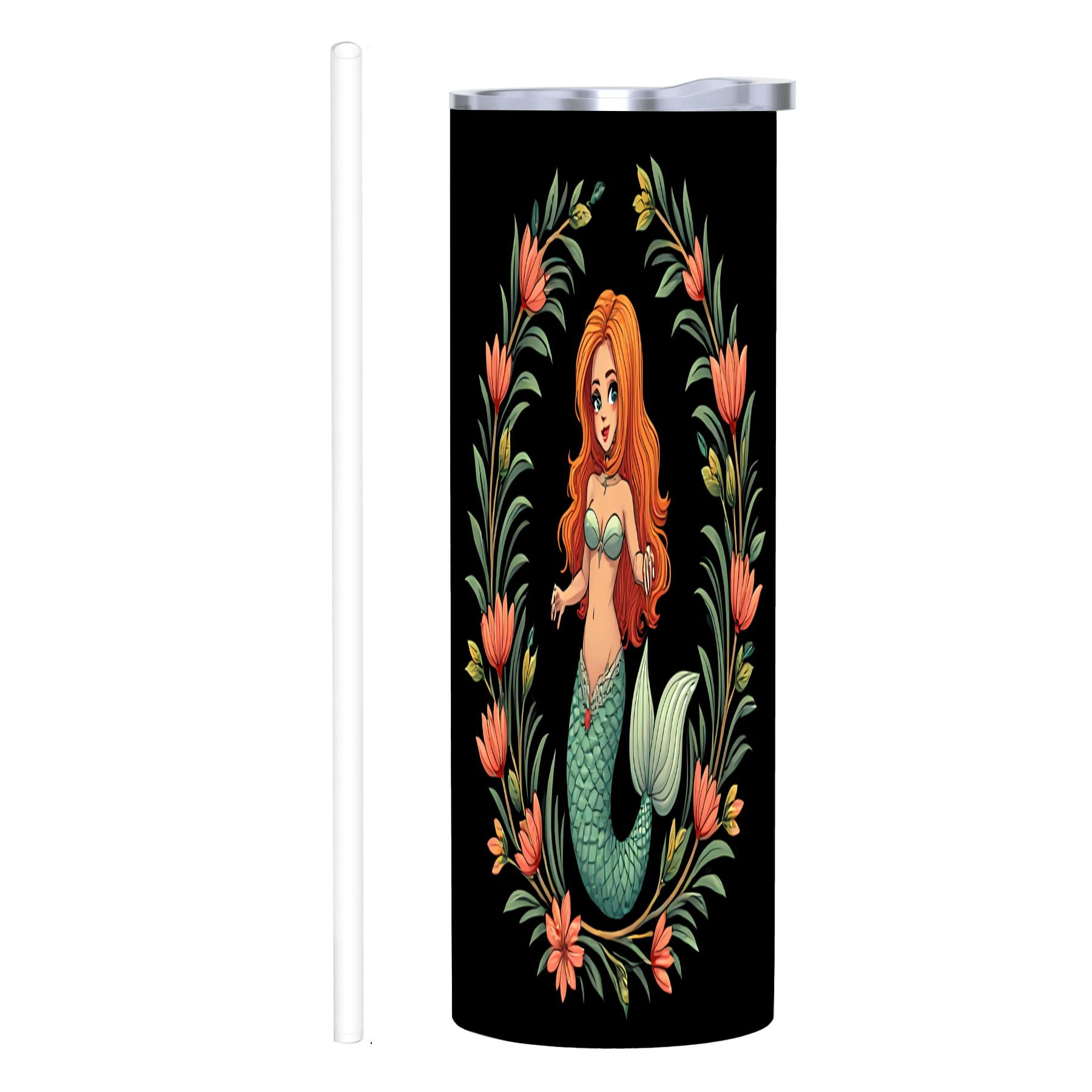 20 oz Stainless Steel Insulated Tumbler - Colorful Floral Design Double ...