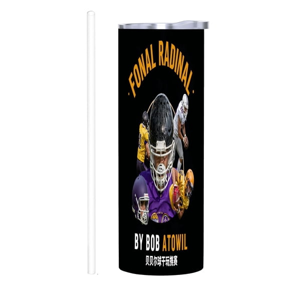 20 oz Stainless Steel Insulated Tumbler - Colorful Football Player ...