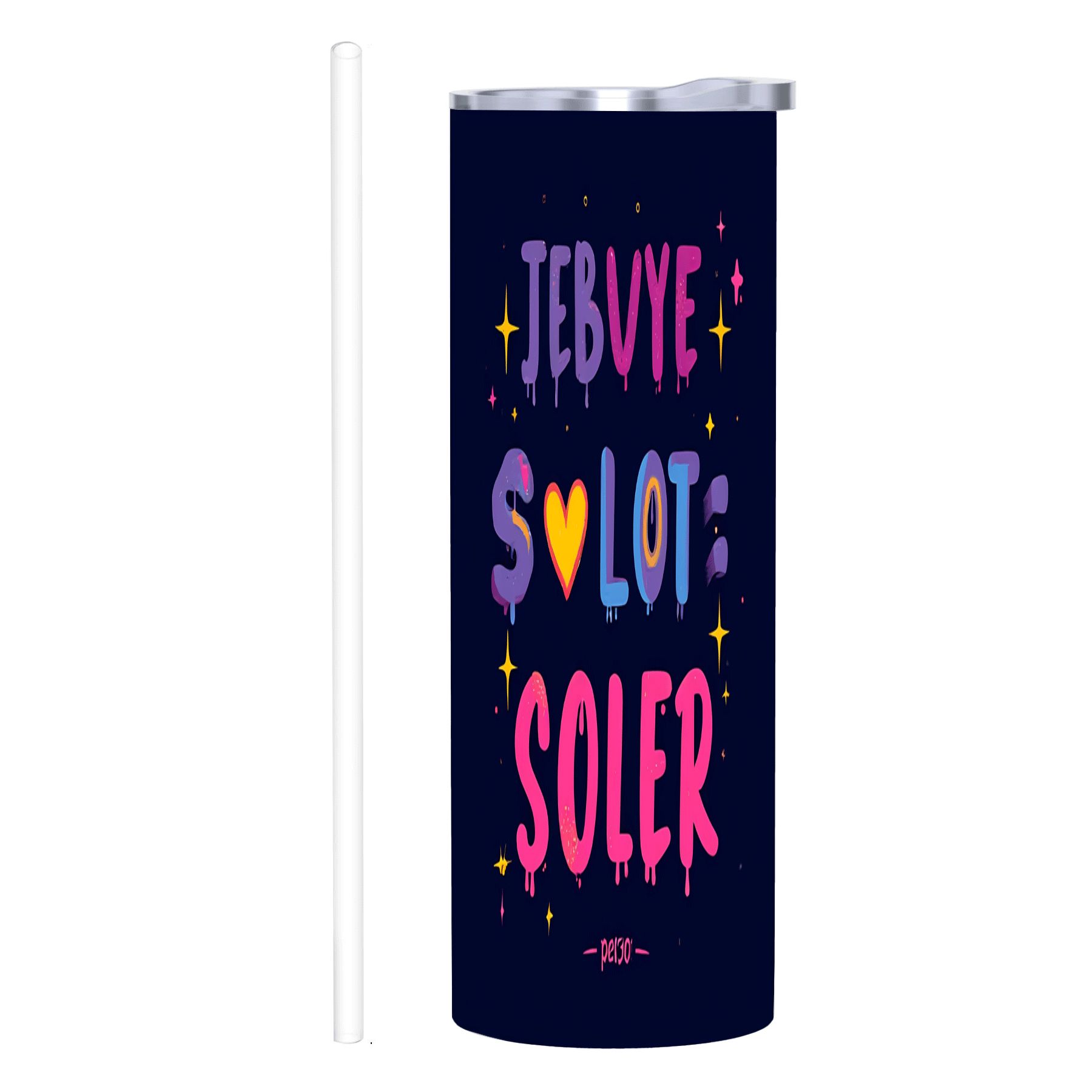 20 oz Stainless Steel Insulated Tumbler - Colorful Graffiti Design with ...