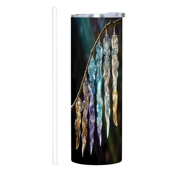 20 oz Stainless Steel Insulated Tumbler - Colorful Icicle Design in ...