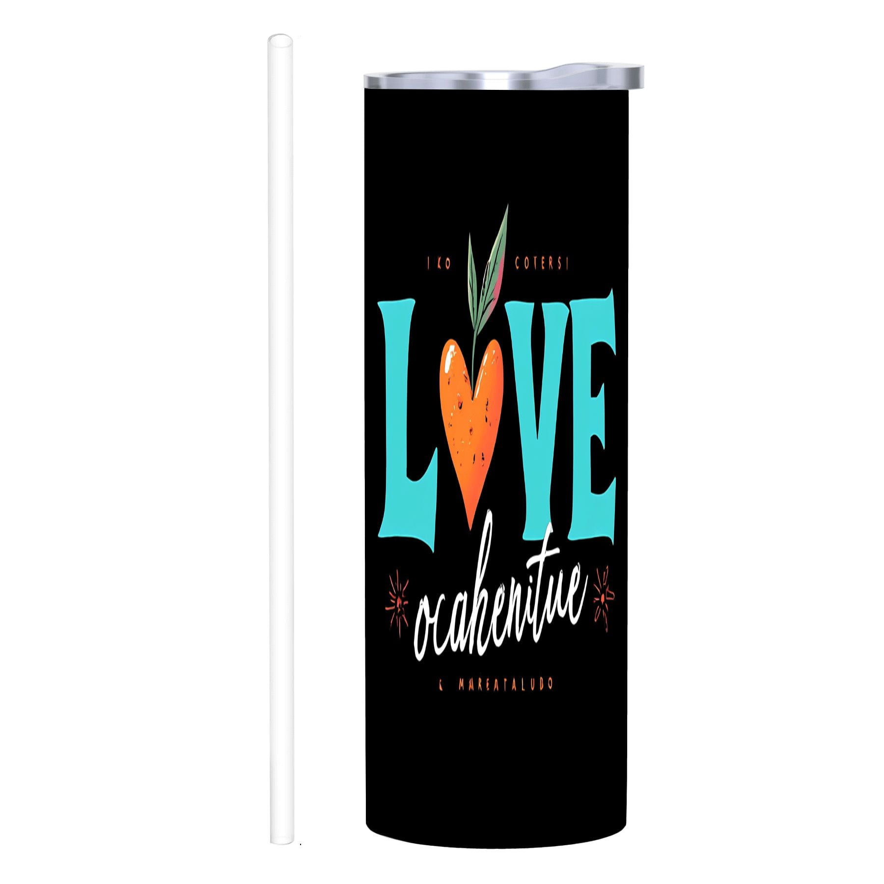 20 oz Stainless Steel Insulated Tumbler - Colorful ' LOVE ' Design with ...