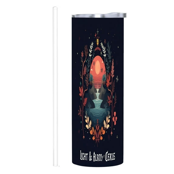 20 oz Stainless Steel Insulated Tumbler - Colorful Mountain Landscape ...