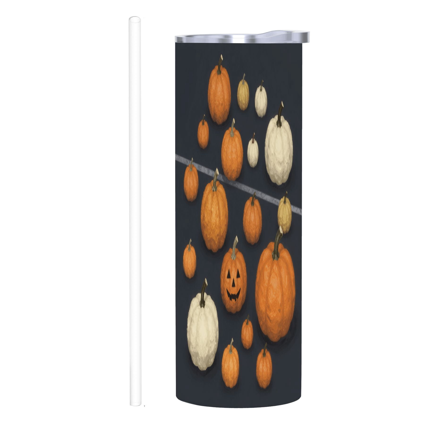 20 oz Stainless Steel Insulated Tumbler - Colorful Pumpkin Spiral ...