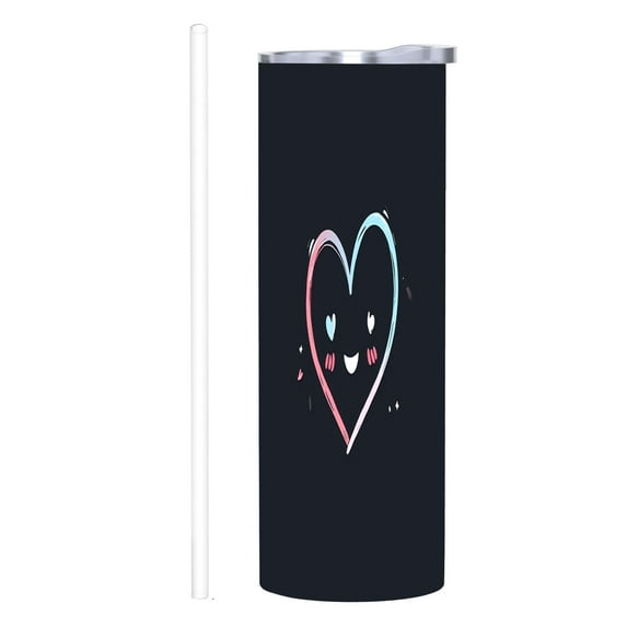 20 oz Stainless Steel Insulated Tumbler - Colorful Smiling Face Design ...