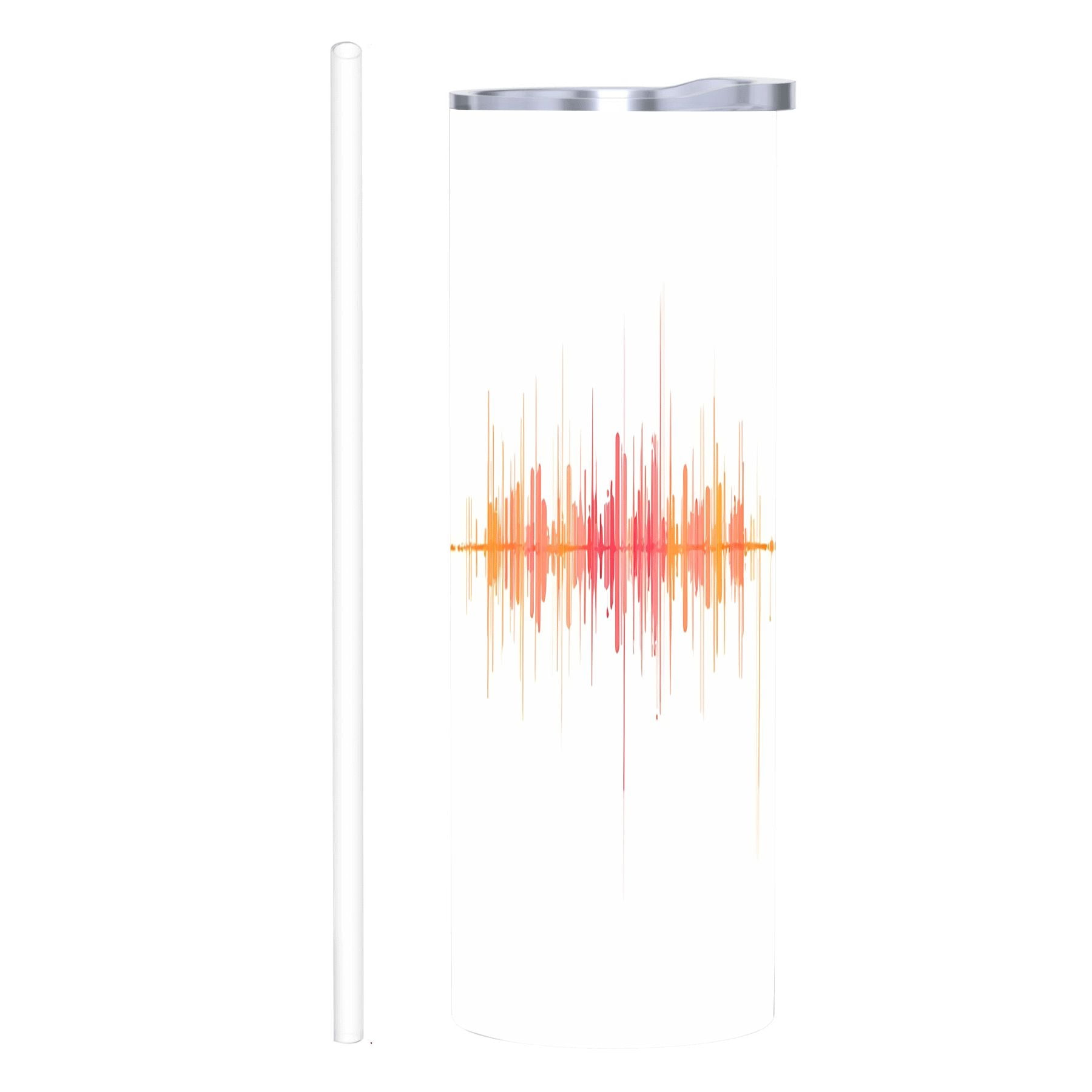 20 oz Stainless Steel Insulated Tumbler - Colorful Sound Wave Design in ...