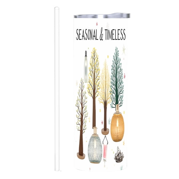 20 oz Stainless Steel Insulated Tumbler - Colorful Tree Design ...