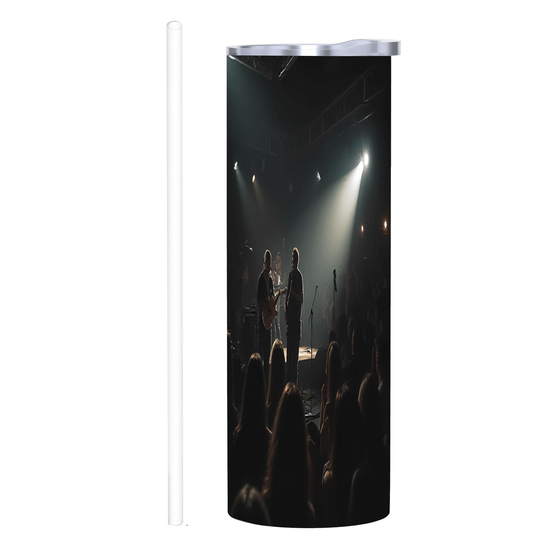 20 oz Stainless Steel Insulated Tumbler - Concert Scene Design with ...
