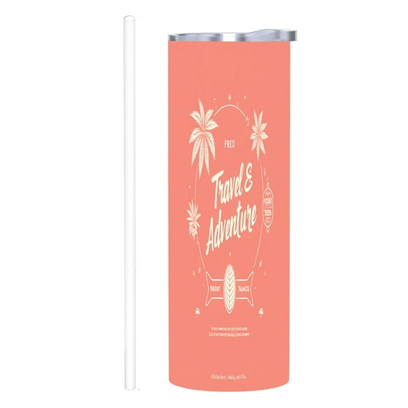 20 oz Stainless Steel Insulated Tumbler - Coral Travel Mug with ...