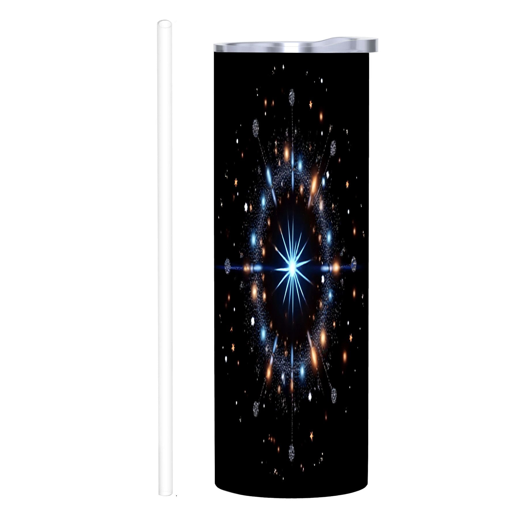 20 oz Stainless Steel Insulated Tumbler - Cosmic Design with Blue ...