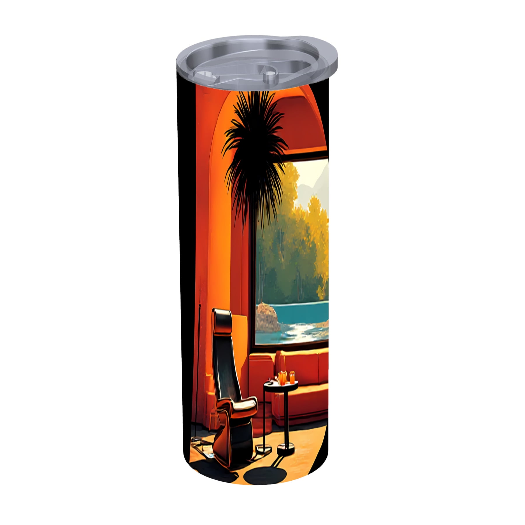 20 oz Stainless Steel Insulated Tumbler - Cozy Interior Scene Design ...