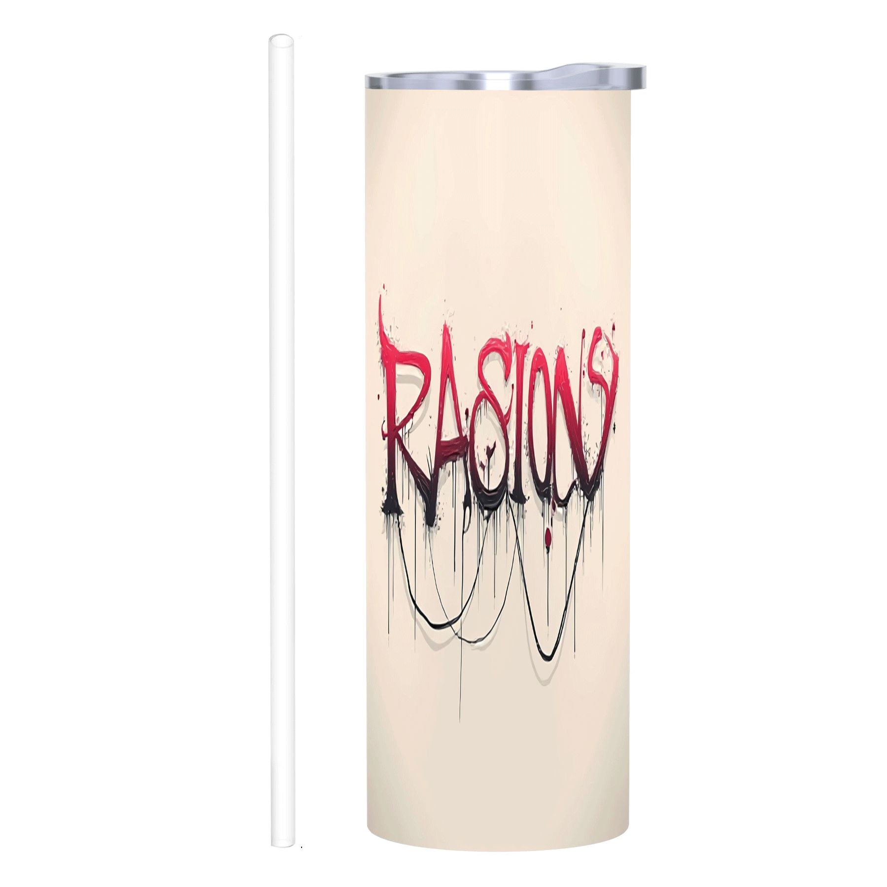20 oz Stainless Steel Insulated Tumbler - Cream with Graffiti ' RASION ...