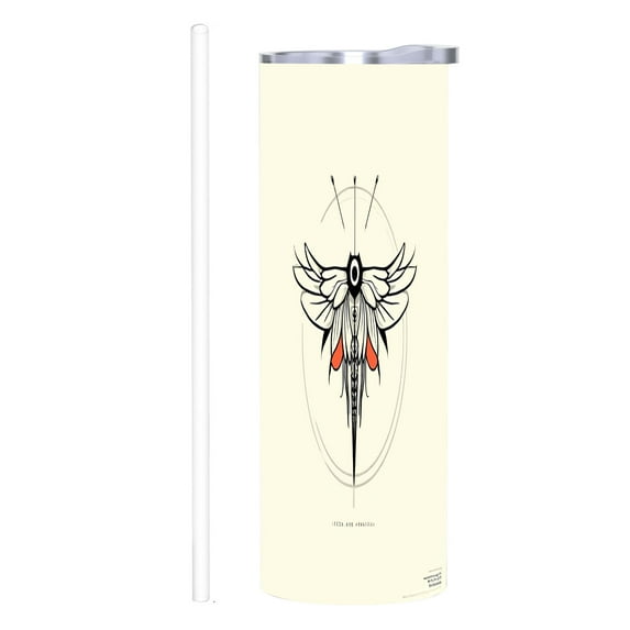 20 oz Stainless Steel Insulated Tumbler - Cream with Intricate ...