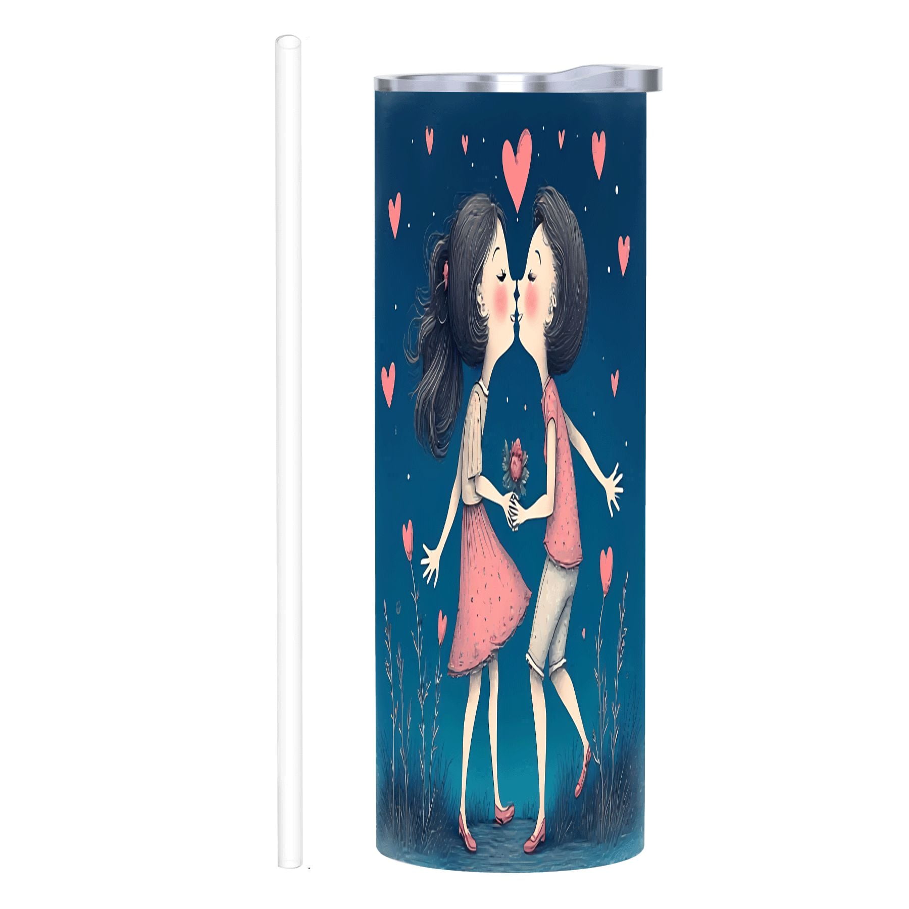 20 oz Stainless Steel Insulated Tumbler - Cute Cartoon Characters in ...