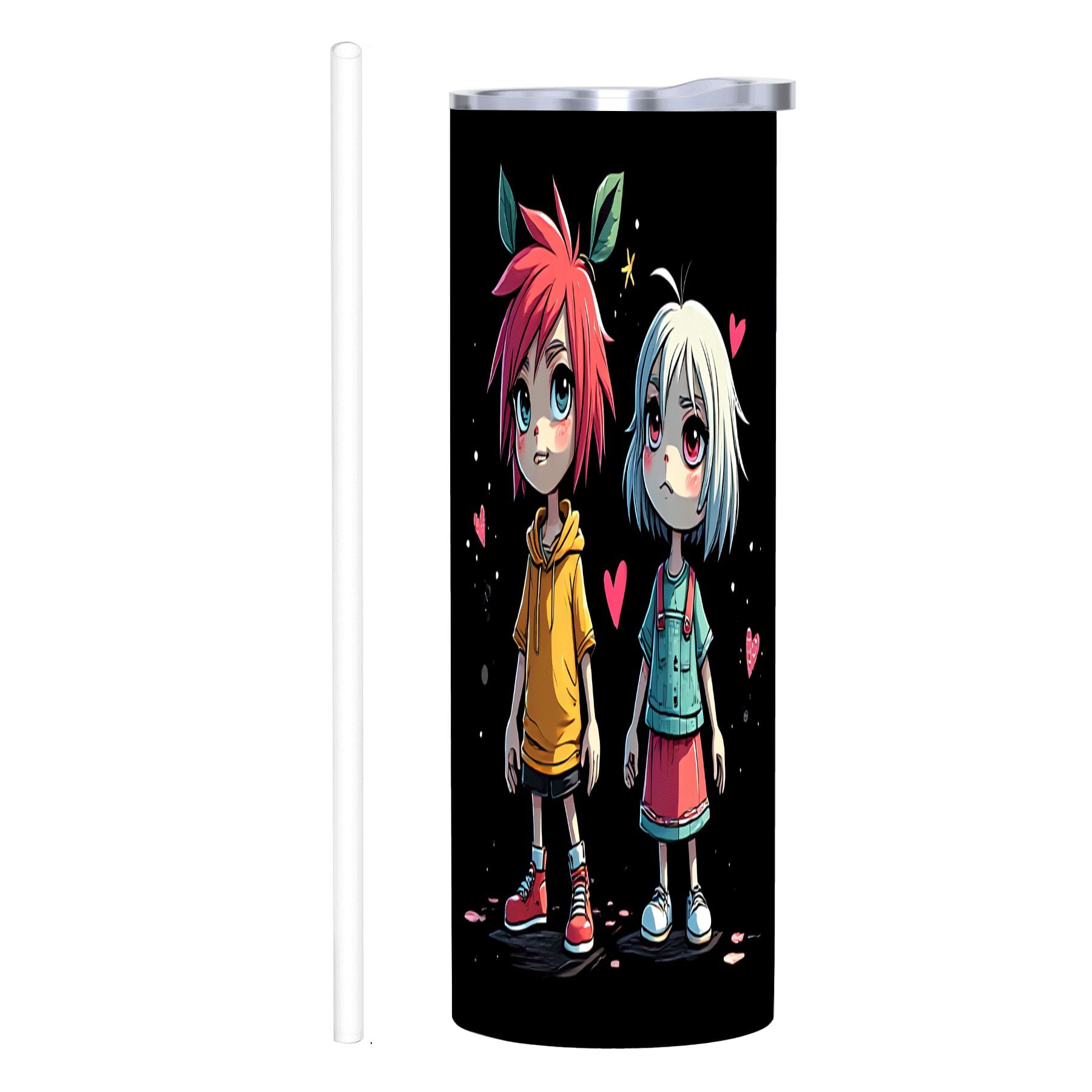 20 oz Stainless Steel Insulated Tumbler - Cute Cartoon Characters with ...