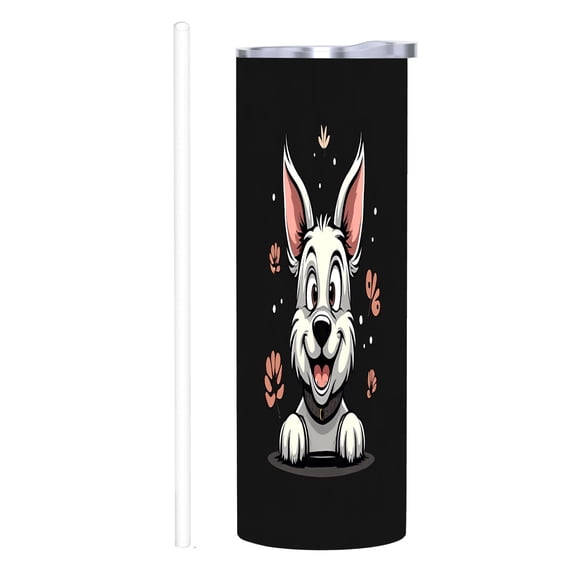20 oz Stainless Steel Insulated Tumbler - Cute Cartoon Dog Design with ...