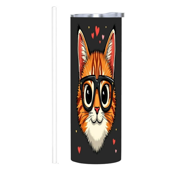 20 oz Stainless Steel Insulated Tumbler - Cute Cartoon Hearts Design ...