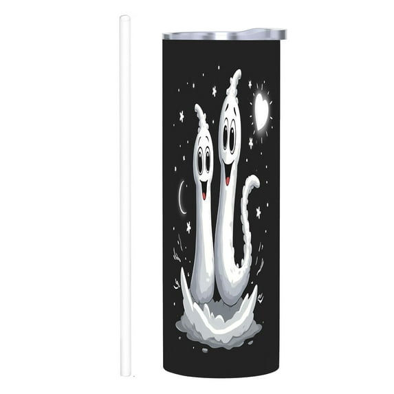 20 oz Stainless Steel Insulated Tumbler - Cute Cartoon Worms Splash ...
