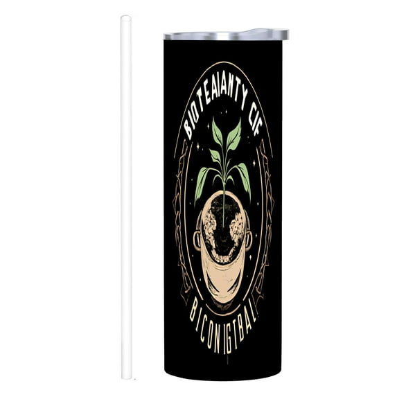 20 oz Stainless Steel Insulated Tumbler - Cute Plant Pot Design with ...