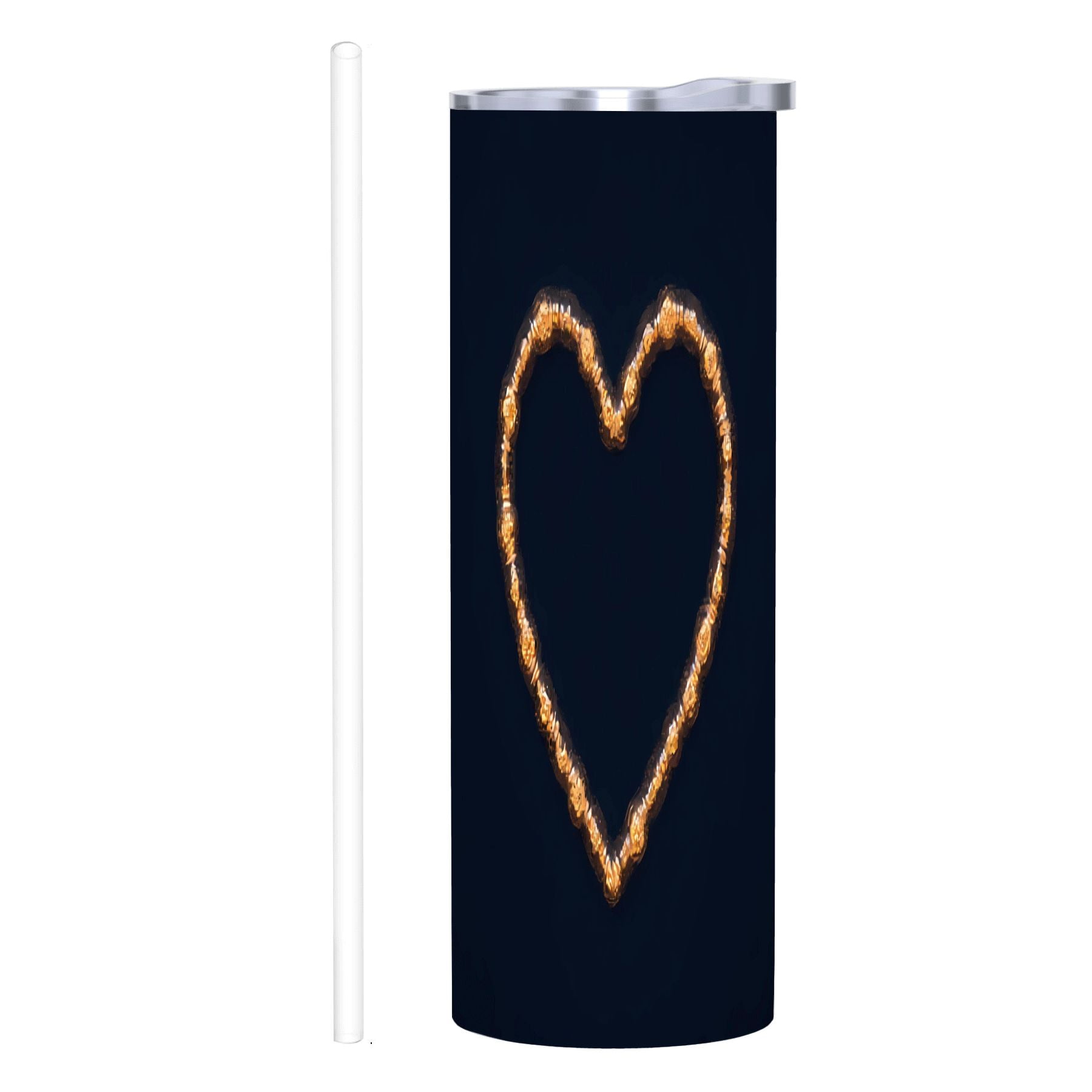 20 oz Stainless Steel Insulated Tumbler - Dark Blue Body with Glowing ...
