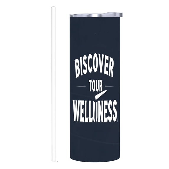20 oz Stainless Steel Insulated Tumbler - Dark Blue with Bold White ...