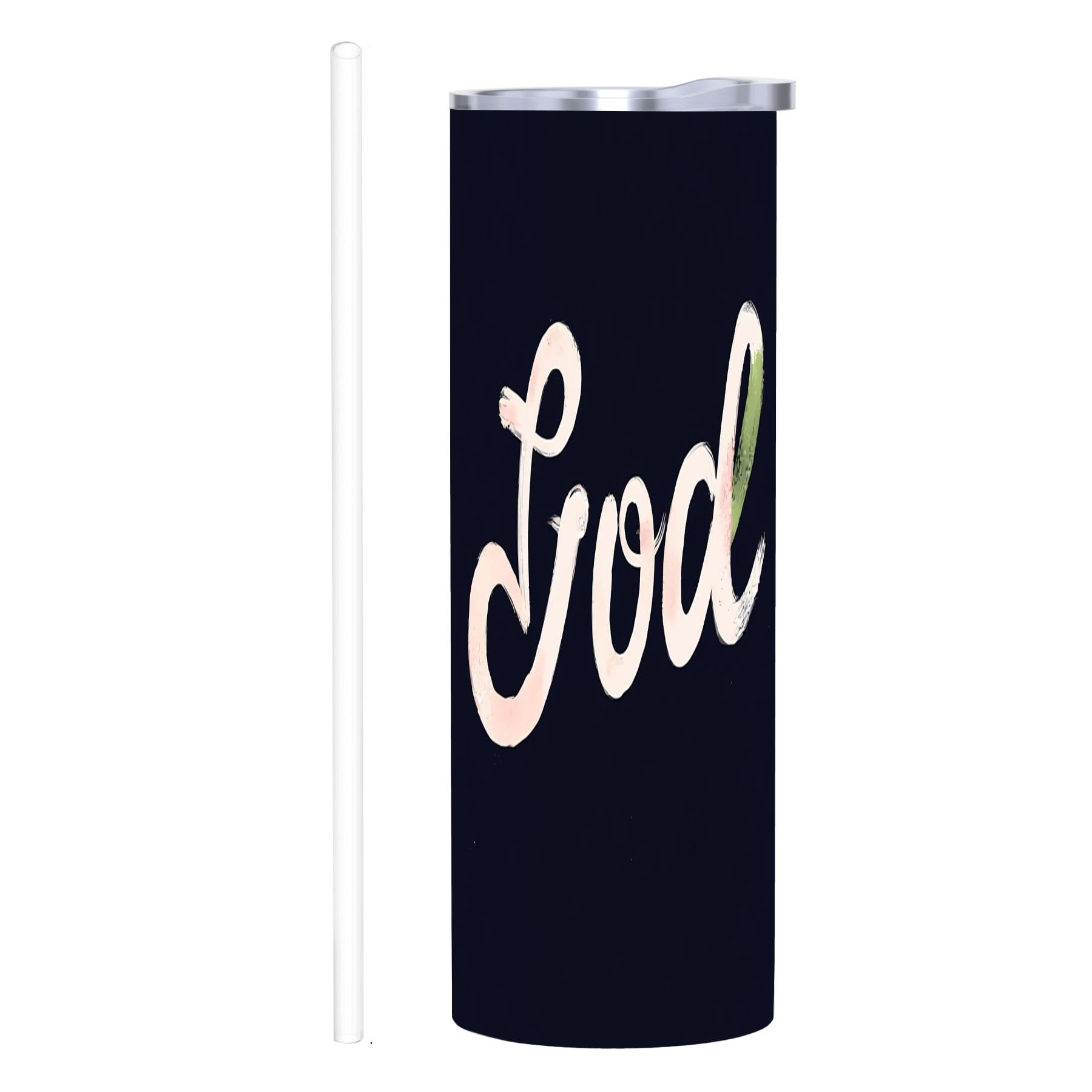 20 oz Stainless Steel Insulated Tumbler - Dark Blue with ' God ' in ...