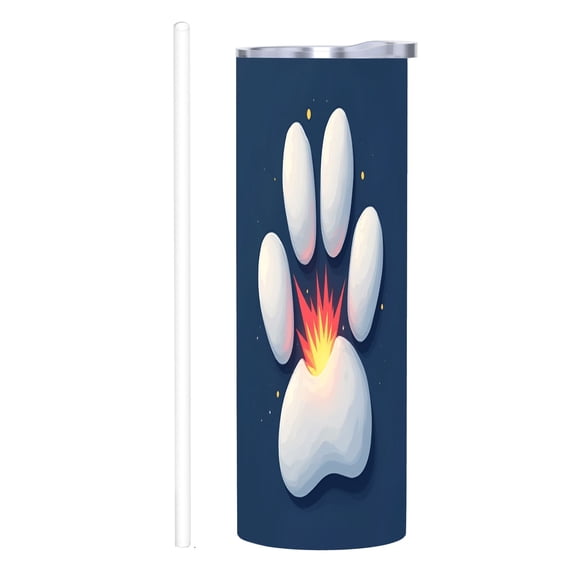 20 oz Stainless Steel Insulated Tumbler - Dark Blue with White Print ...