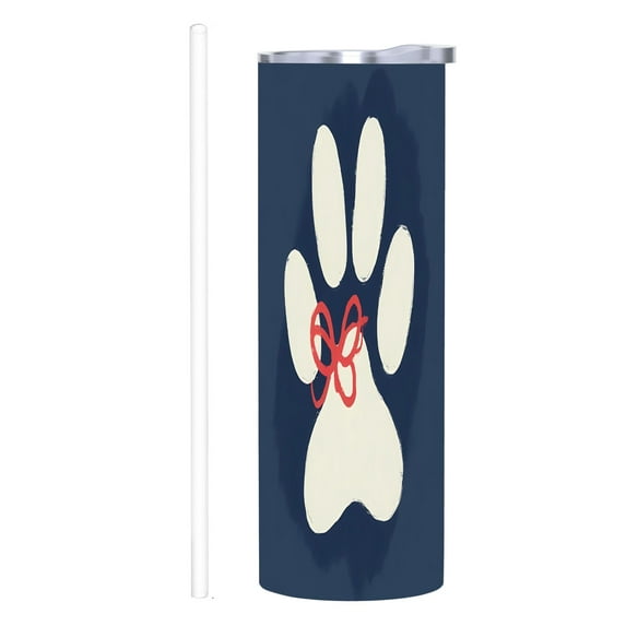 20 oz Stainless Steel Insulated Tumbler - Dark Blue with White Print ...