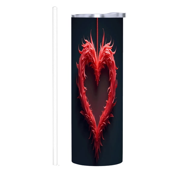 20 oz Stainless Steel Insulated Tumbler - Dark Body with Intricate ...