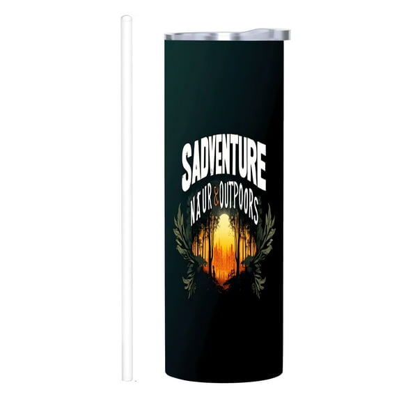 20 oz Stainless Steel Insulated Tumbler - Dark Green with ' SADVENTURE ...