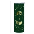 20 oz Stainless Steel Insulated Tumbler - Dark Green with Yellow Stars ...