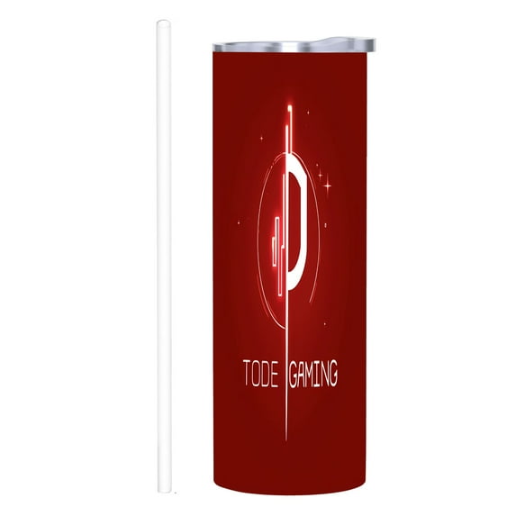 20 oz Stainless Steel Insulated Tumbler - Deep Red with White ' P ...