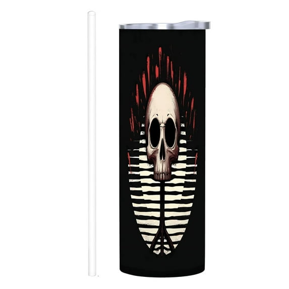 20 oz Stainless Steel Insulated Tumbler - Design with Stripes & Red ...