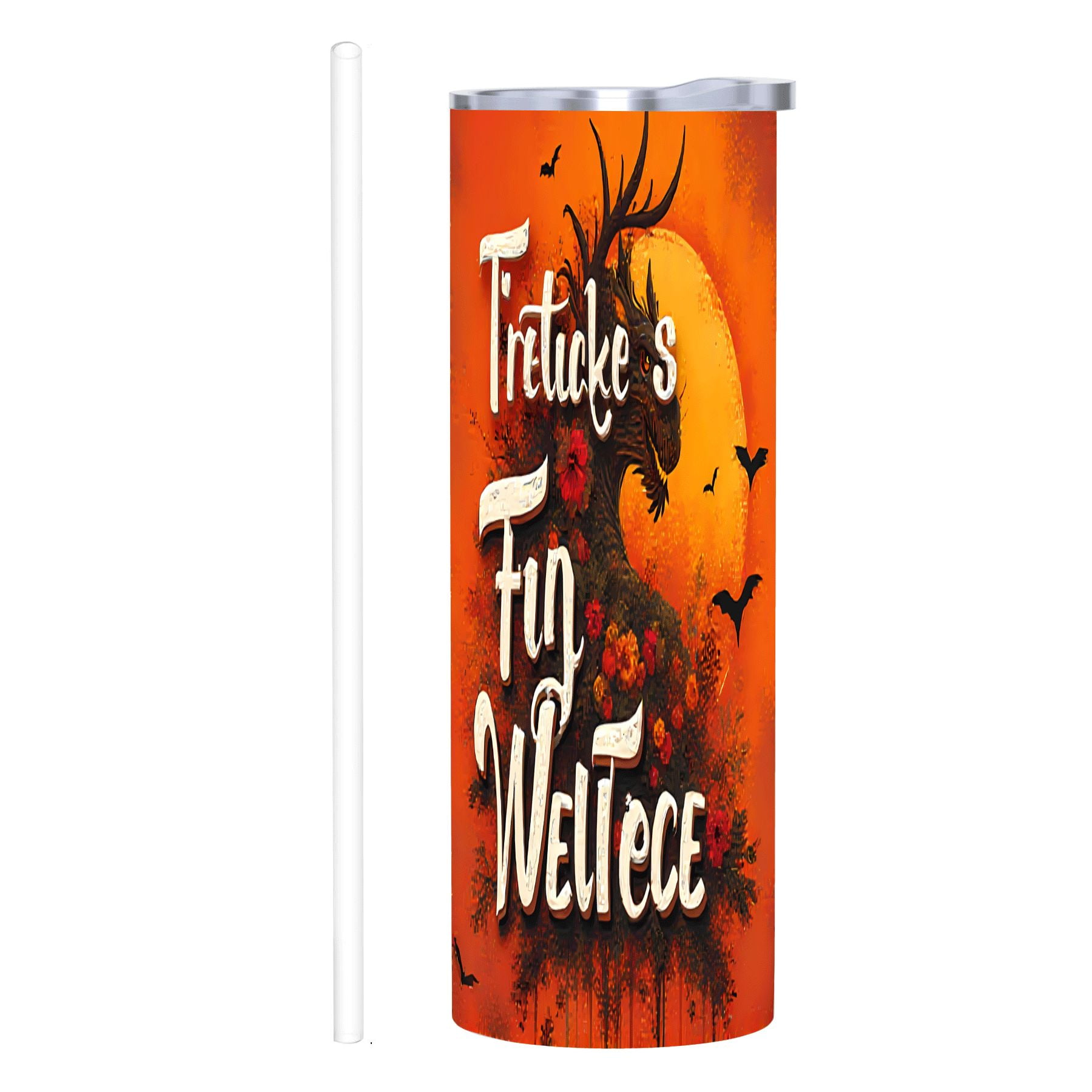 20 oz Stainless Steel Insulated Tumbler - Dragon & Bats Design Reusable ...