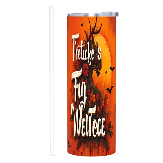 20 oz Stainless Steel Insulated Tumbler - Dragon & Bats Design Reusable ...