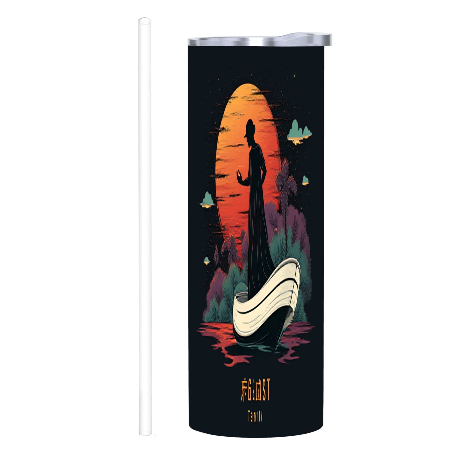 20 oz Stainless Steel Insulated Tumbler - Dreamlike Woman on Boat ...