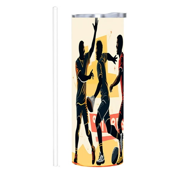 20 oz Stainless Steel Insulated Tumbler - Dynamic Black & Orange Sports ...