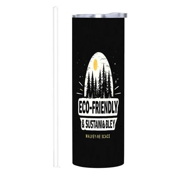 20 oz Stainless Steel Insulated Tumbler - Eco-Friendly Tree & Moon ...