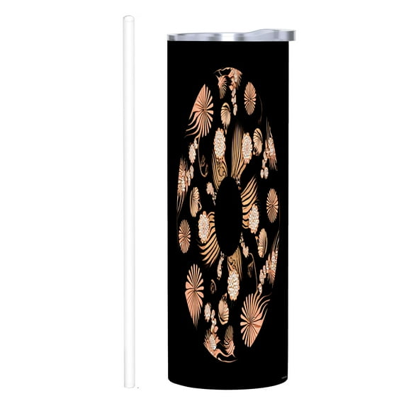 20 oz Stainless Steel Insulated Tumbler - Elegant Black Body with ...
