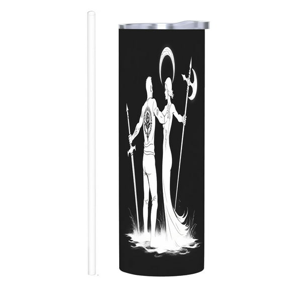 20 oz Stainless Steel Insulated Tumbler - Elegant Black & White ...