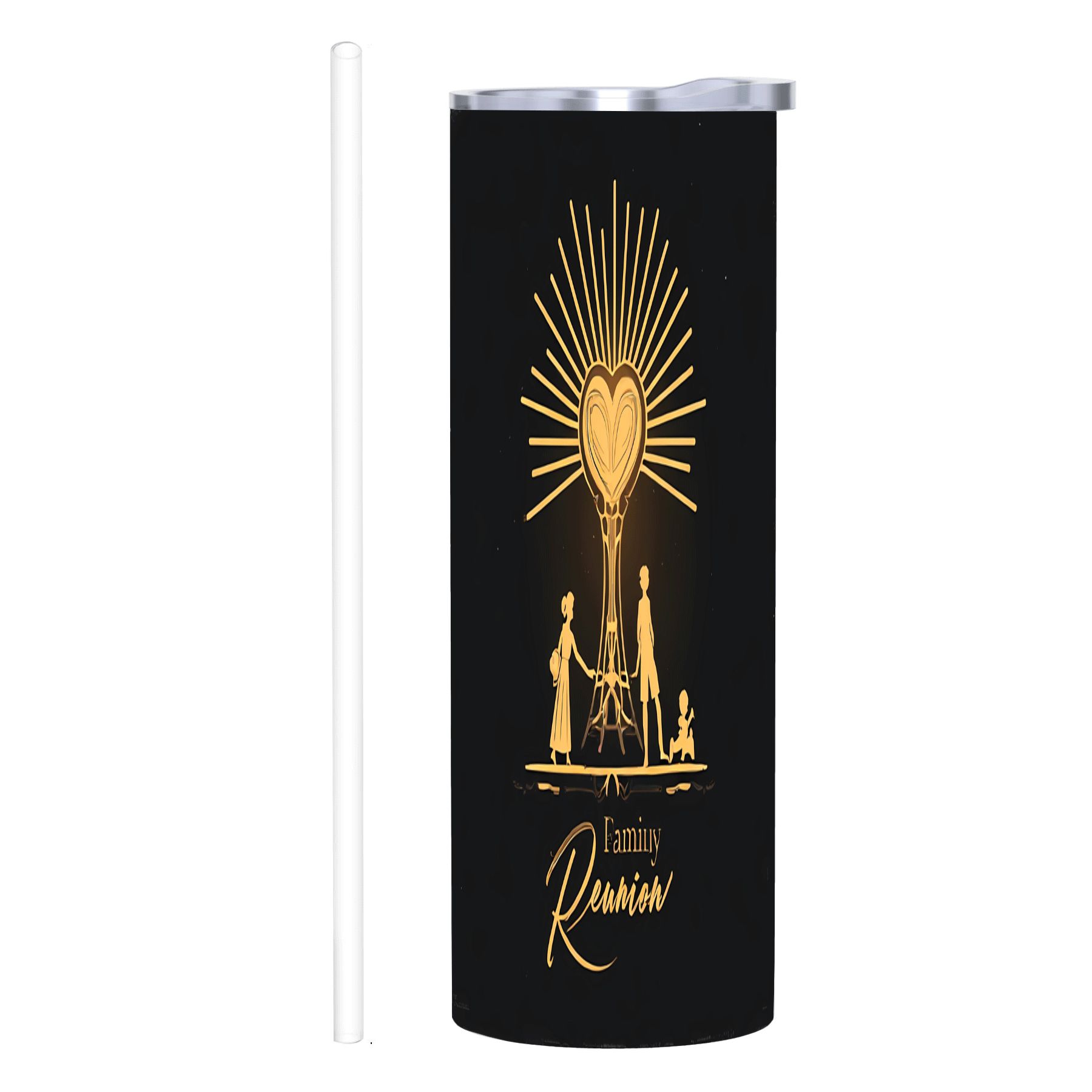 20 oz Stainless Steel Insulated Tumbler - Elegant Family Reunion Design ...