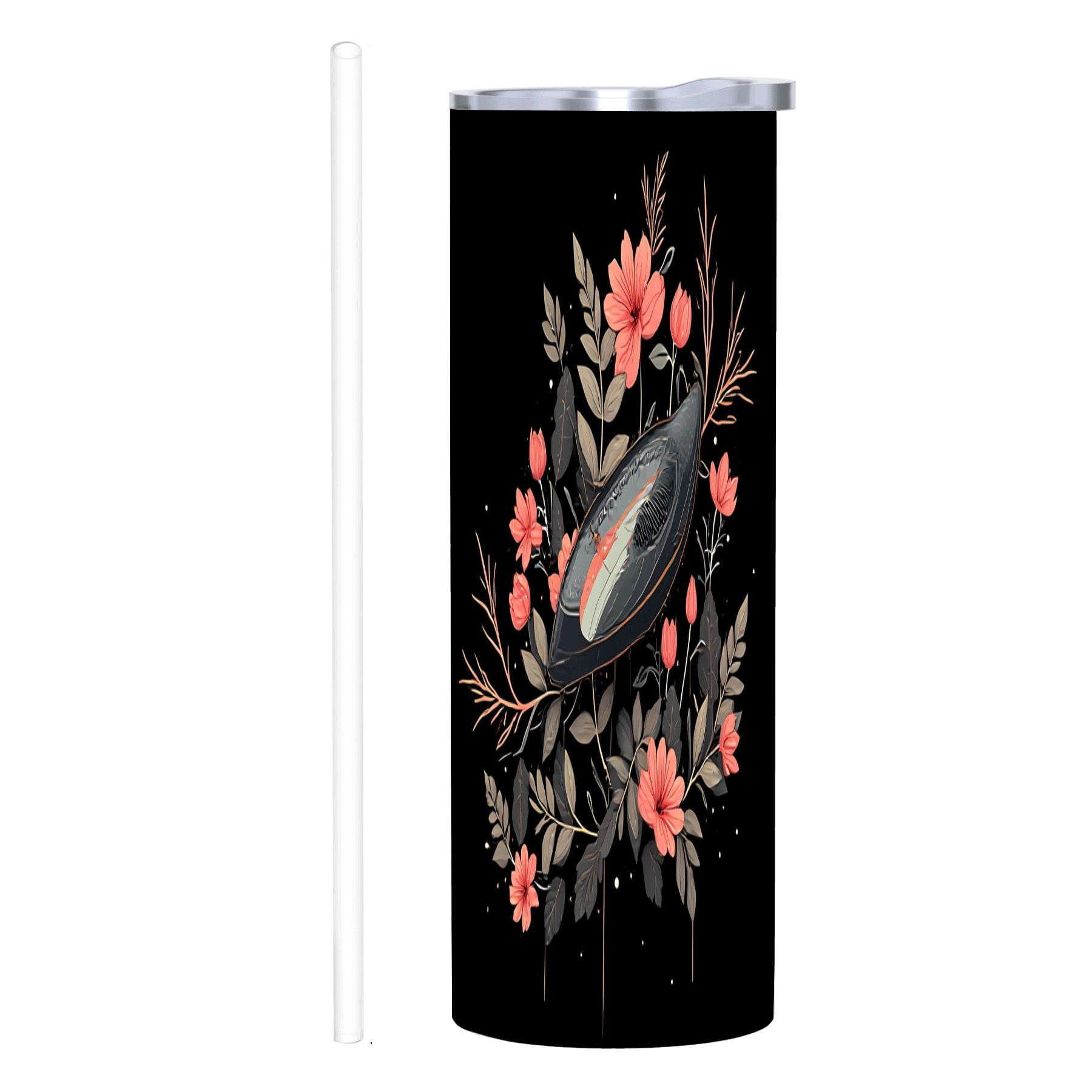 20 oz Stainless Steel Insulated Tumbler - Elegant Floral Design Double ...