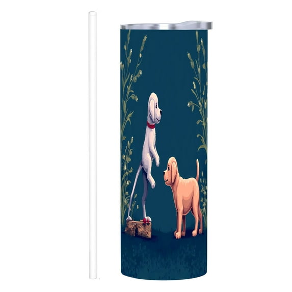 20 oz Stainless Steel Insulated Tumbler - Elegant Floral Pattern Design ...