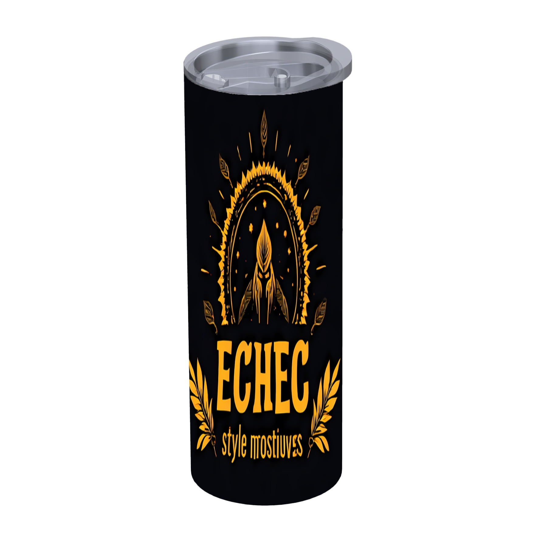 20 oz Stainless Steel Insulated Tumbler - Elegant Gold Flame Design ...