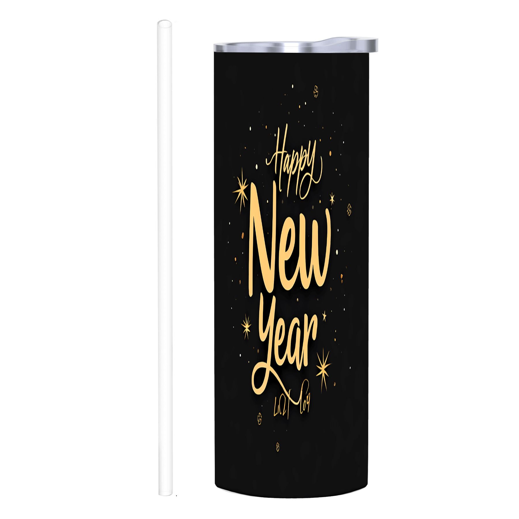 20 oz Stainless Steel Insulated Tumbler - Elegant ' Happy New Year ...