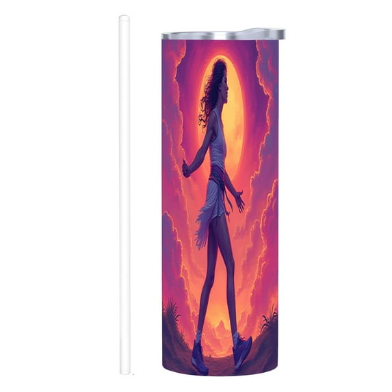 20 oz Stainless Steel Insulated Tumbler - Elegant Woman in Flowing ...