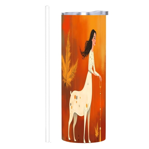 20 oz Stainless Steel Insulated Tumbler - Elegant Woman in White Dress ...