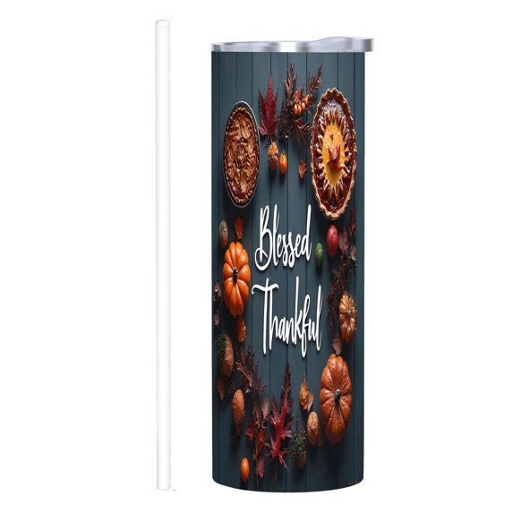 20 oz Stainless Steel Insulated Tumbler - Fall-Themed Design with ...